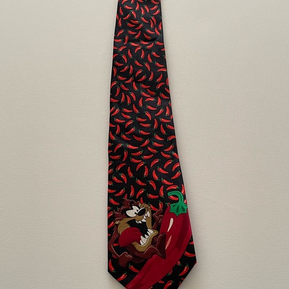 Warner Bros. | Accessories | Taz Looney Tunes Chili Pepper Tie | Poshmark